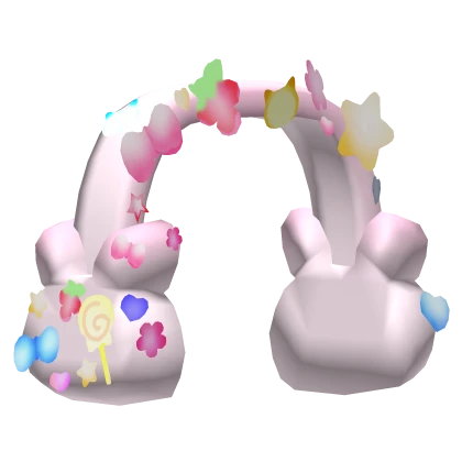 Candy Decora Charm Bunny Earmuffs Pink | Roblox Item - Rolimon's