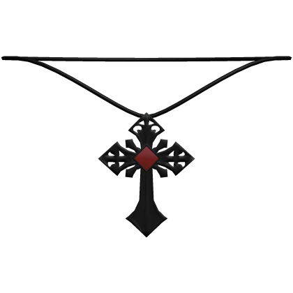 Black Y2K Cross Necklace | Roblox Item - Rolimon's