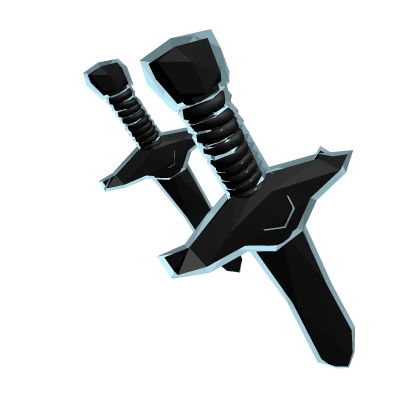 [Waist] Light Blue Outline Swords [Narrow] | Roblox Item - Rolimon's