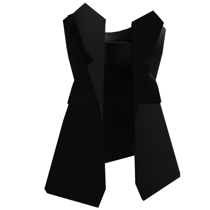 Long Simple Black Mafia Suit (Girl Blocky) - Roblox