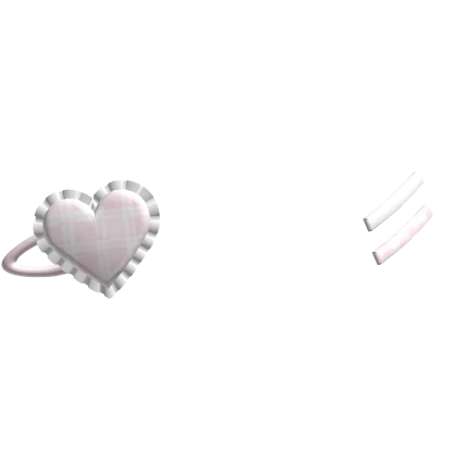 🤍 pretty in plaid heart hair clips pink | Roblox Item - Rolimon's