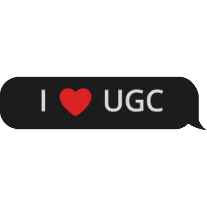 I Love UGC Text Bubble | Roblox Item - Rolimon's