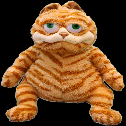 depressed garfield ai upscaled