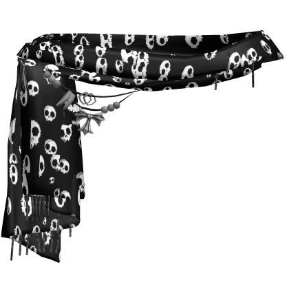 Emo Wrapped Scarf (Black and White Skulls) | Roblox Item - Rolimon's
