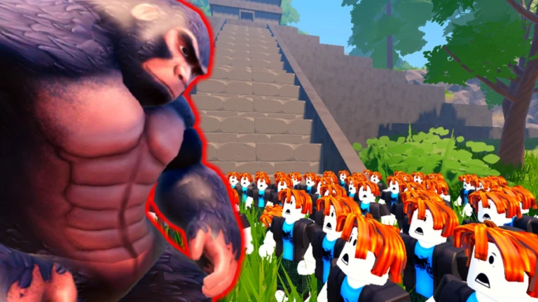 100 Players vs 1 Gorilla | Game Servers - Rolimon's