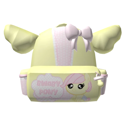 Cute Yellow Baby pony Backpack | Roblox Item - Rolimon's