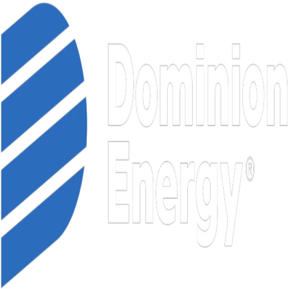 Dominion Energy logo white blue