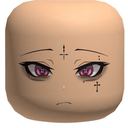 Faccia da ragazzo in anime gotico (rosa) - Roblox