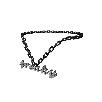 Freaky Chain Black - R6, 2.0-3.0 male necklace | Roblox Item - Rolimon's