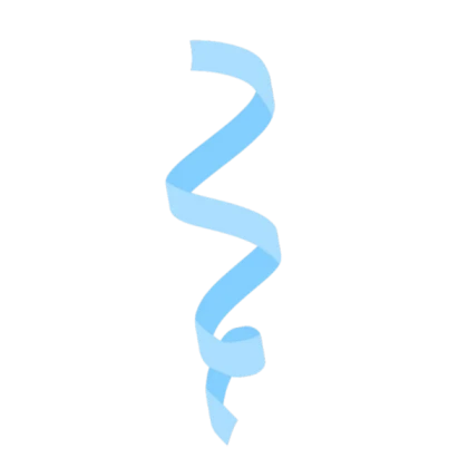 Blue confetti string