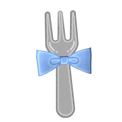 ୨୧ cute little fork with ribbon in blue | Roblox Item - Rolimon's