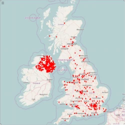 UK heat map