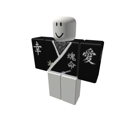 Black Samurai Dojo Training Top - Roblox