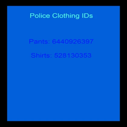 police clothing ids