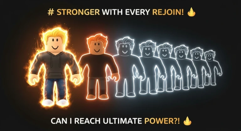 ROBLOX But Every Rejoin Makes You Stronger | Roblox Game - Rolimon's