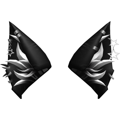 Telinga Kucing Bintang Tindik Hitam Lucu Y2K Goth Kawaii - Roblox