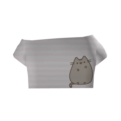 cute pusheen cat pink & white striped shirt | Roblox Item - Rolimon's