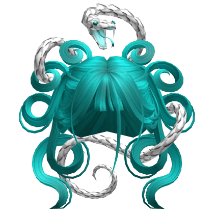 Swirly Windy Snake Coil Hair (Aqua Mermaid) | Roblox Item - Rolimon's