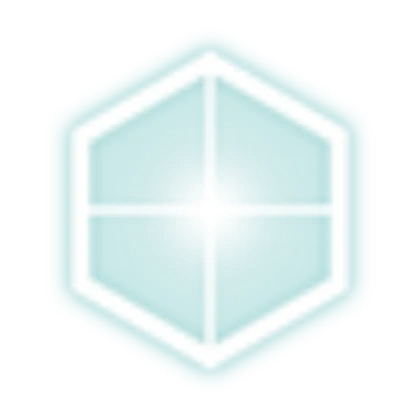 diamond shield blue glow crosshair