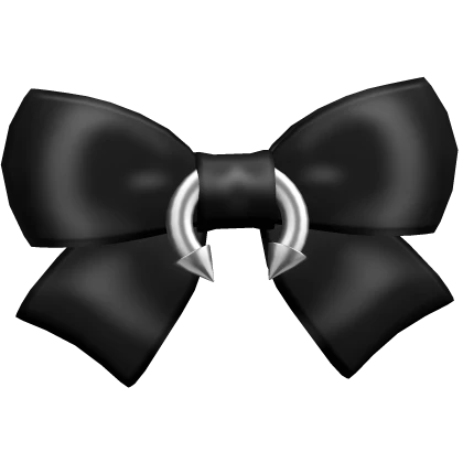 ノ꒰ Cute Septum Piercing Hairclip Bow in Black ꒱ | Roblox Item - Rolimon's