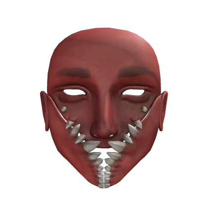 Japanese Teeth Zipper Horror Mask (Red) | Roblox Item - Rolimon's