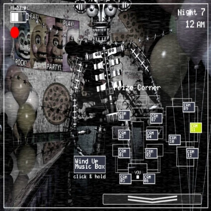 Fnaf 2 foxy endoskeleton rare screen