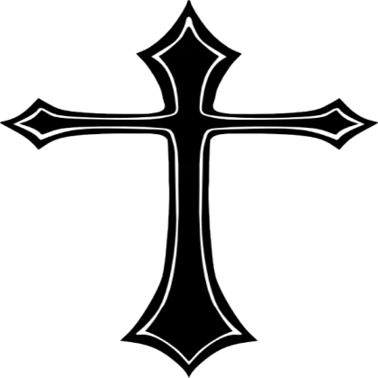 transparent cross (black)