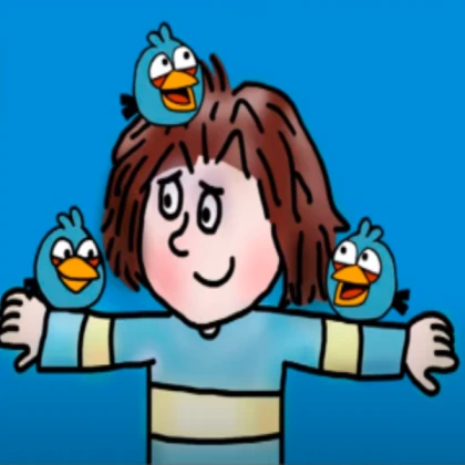 Horrid Henry and Angry Birds crossover drawing