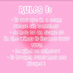 Rules for ORA dance comp!