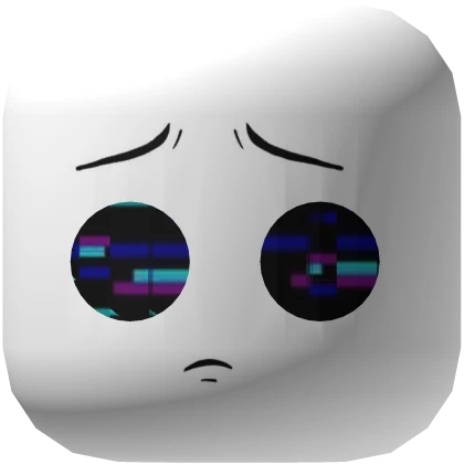 Sad Cute Face w/ Glitched Cursed Eyes [Animated] | Roblox Item - Rolimon's