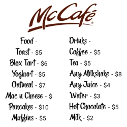 Mc Cafe Menu