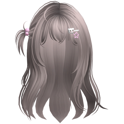 Rambut Lembut Kelinci Kawaii + Klip Rambut (Ash Blonde) - Roblox