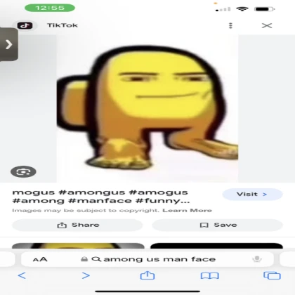 among us man face - Google Search