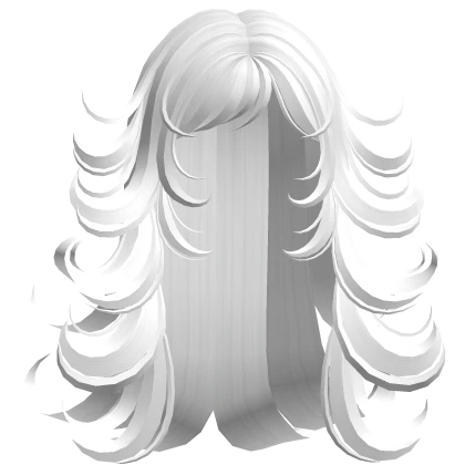 Wispy Flared Out Emo Wolfcut (White) | Roblox Item - Rolimon's