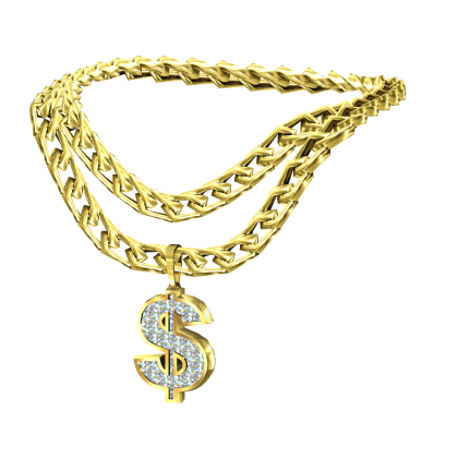 doble cadena bling de dinero de oro - Roblox