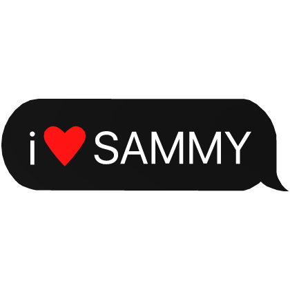 i heart sammy text rob a brainrot - Roblox