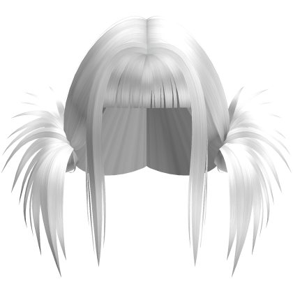 White Y2k Punk Spiky Twin Tails Hair - Roblox