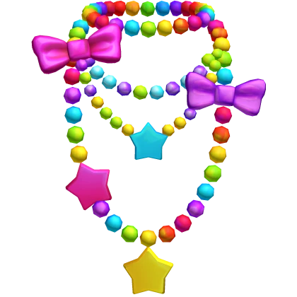 Harajuku Decora Rainbow Kandi Necklace | Roblox Item - Rolimon's
