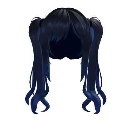 Dark Blue Twintails Hair | Roblox Item - Rolimon's