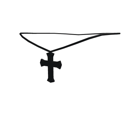 Black Y2K Cross Necklace | Roblox Item - Rolimon's