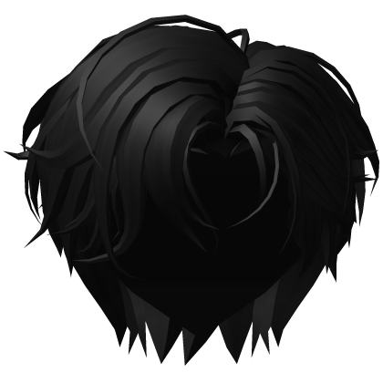 Rambut Emo Sisi Bergaya Hitam - Roblox