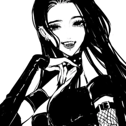 emo anime goth girl pfp