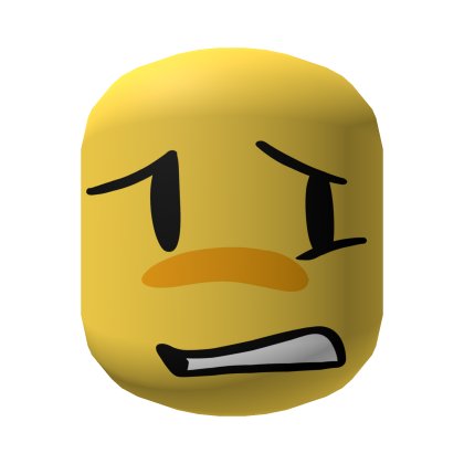 Rosto de Noob Assustado Horrível Assustado [Amarelo] - Roblox