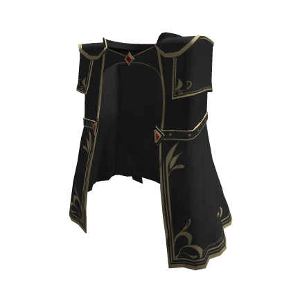 ♾️Black Gilded warden trench coat - Roblox