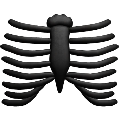 Black Zombie Bone Rib Cage | Roblox Item - Rolimon's