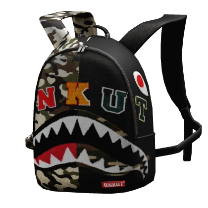 Half Camo UNKUT Shark Backpack | Roblox Item - Rolimon's