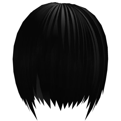 choppy anime scene emo vkei hair black | Roblox Item - Rolimon's