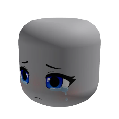 Cute Little Crying Face - Blue - Cabeça dinâmica | Roblox Item - Rolimon's