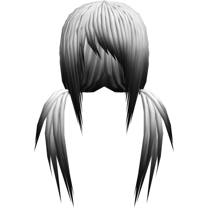 white black razor cut scene choppy long pigtails | Roblox Item - Rolimon's