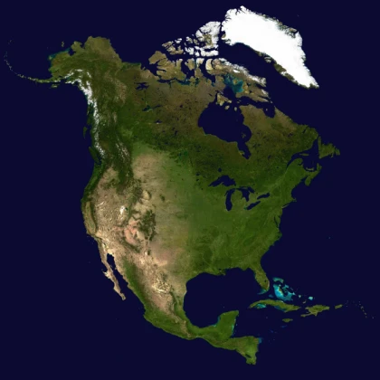 map of north america (borderless)